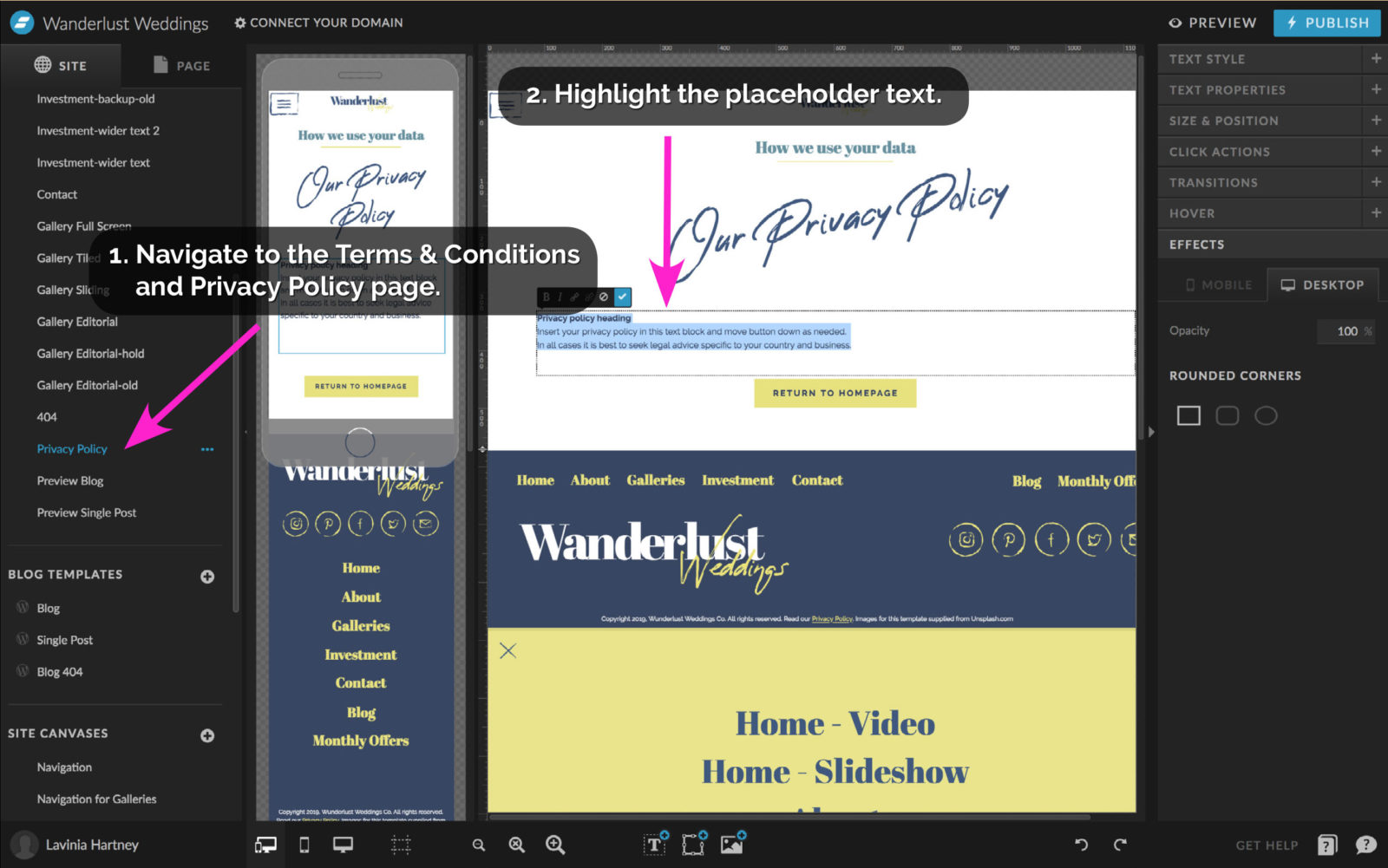 How to get your Showit Website Ready for Launch