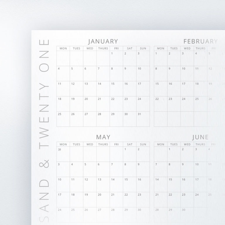 To cater to all our friends around-the-world, The Year at a Glance Wall ...