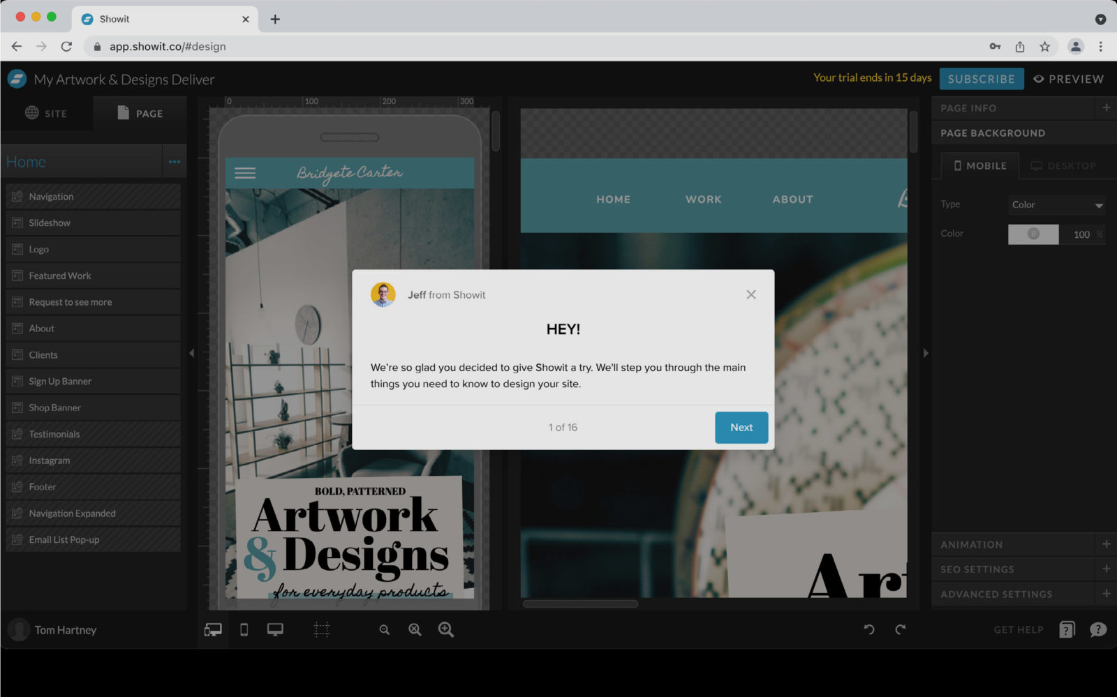 How to Import your Showit Template