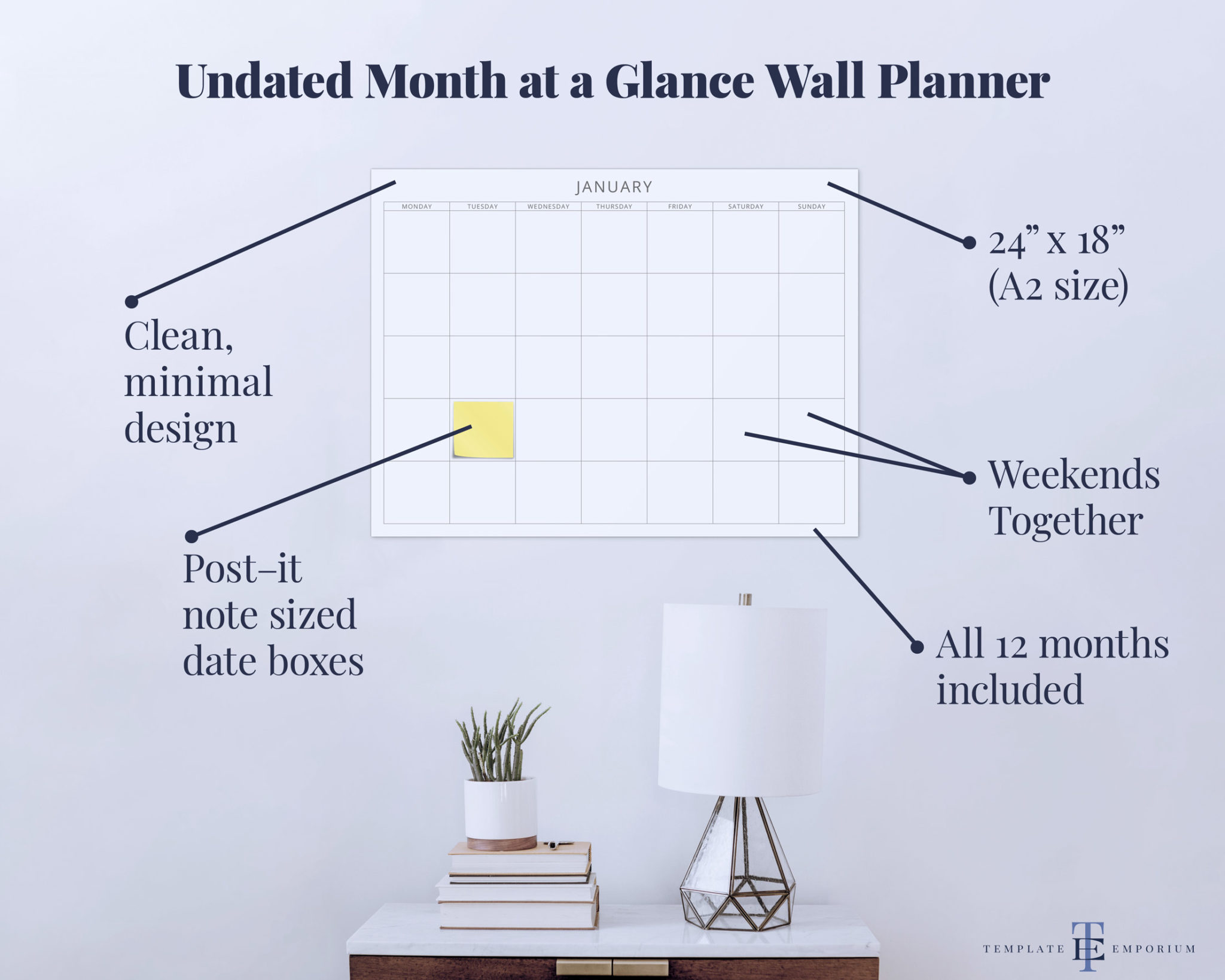 Undated Wall Planner Bundles