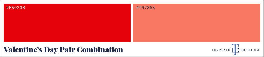 30 Valentine's Day Colour Pairs