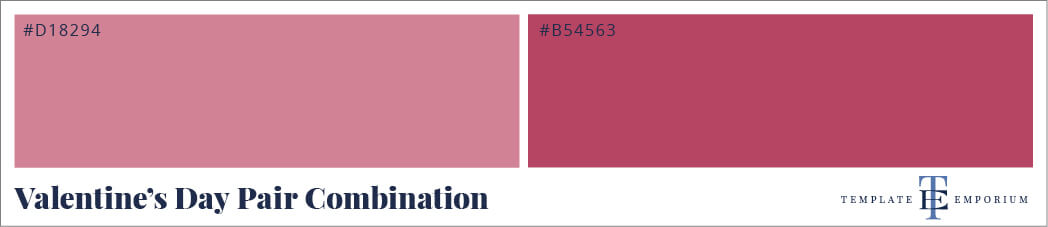 30 Valentine's Day Colour Pairs