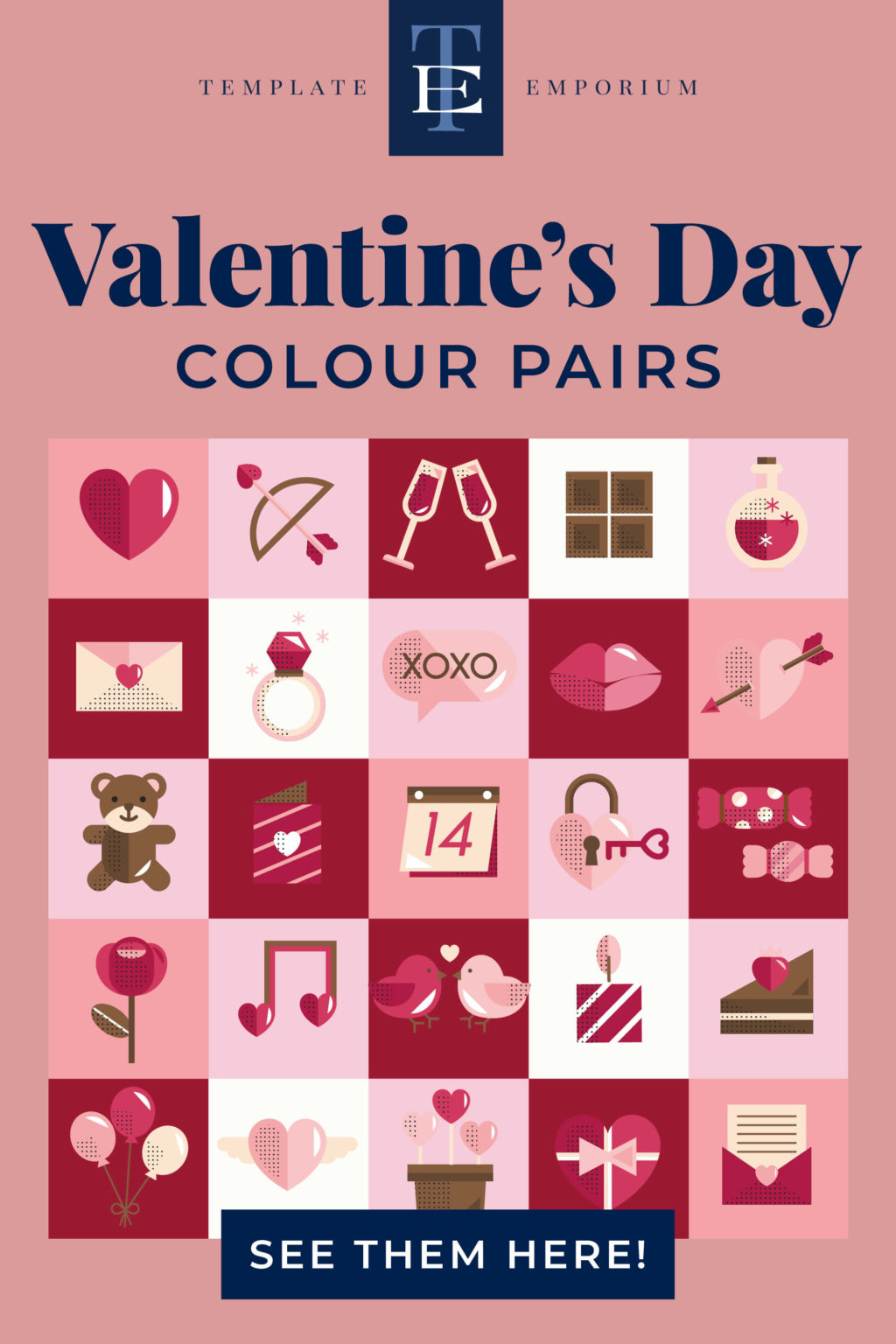 30 Valentine's Day Colour Pairs