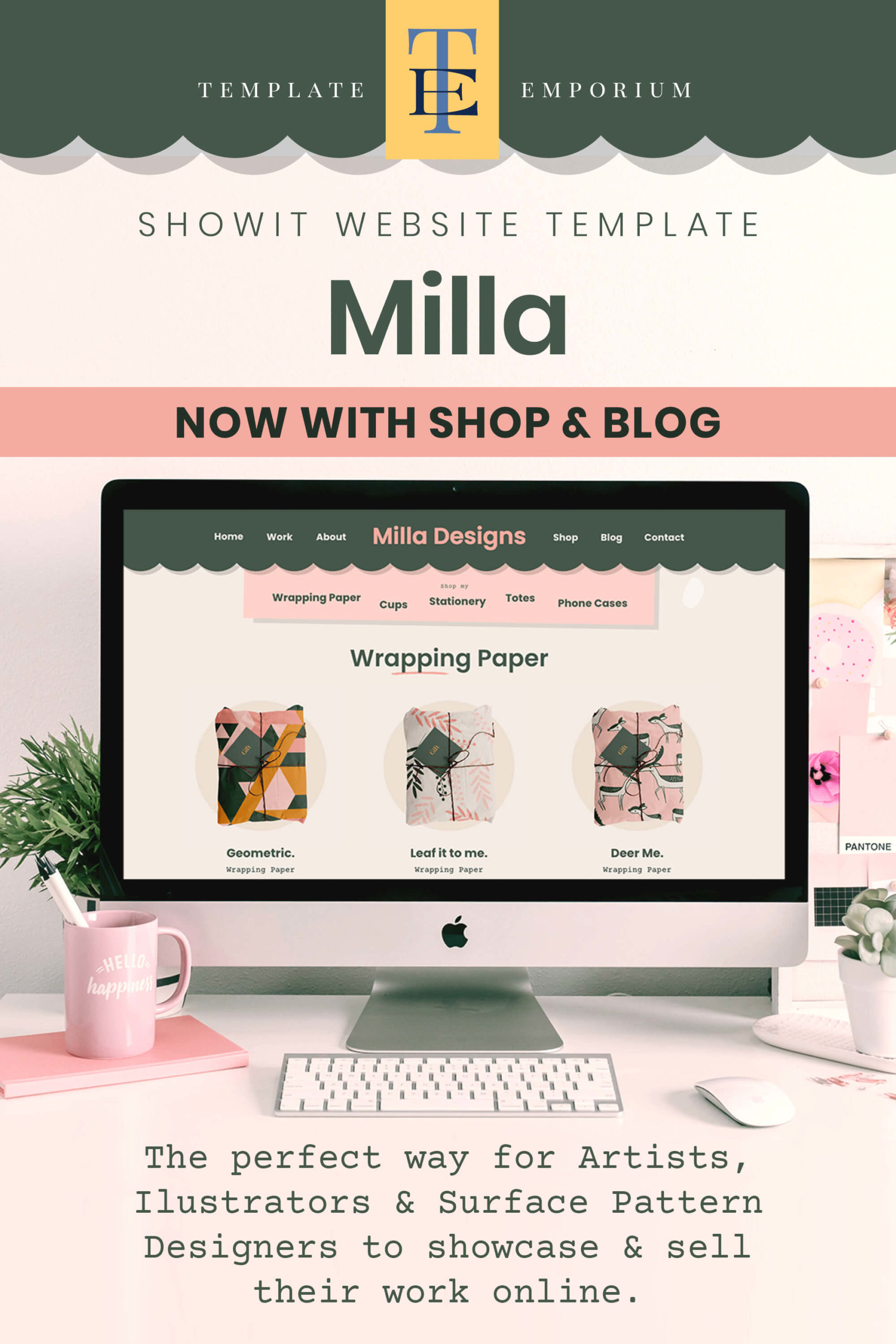 Showit Website Template for Surface Pattern Designers & Illustrators