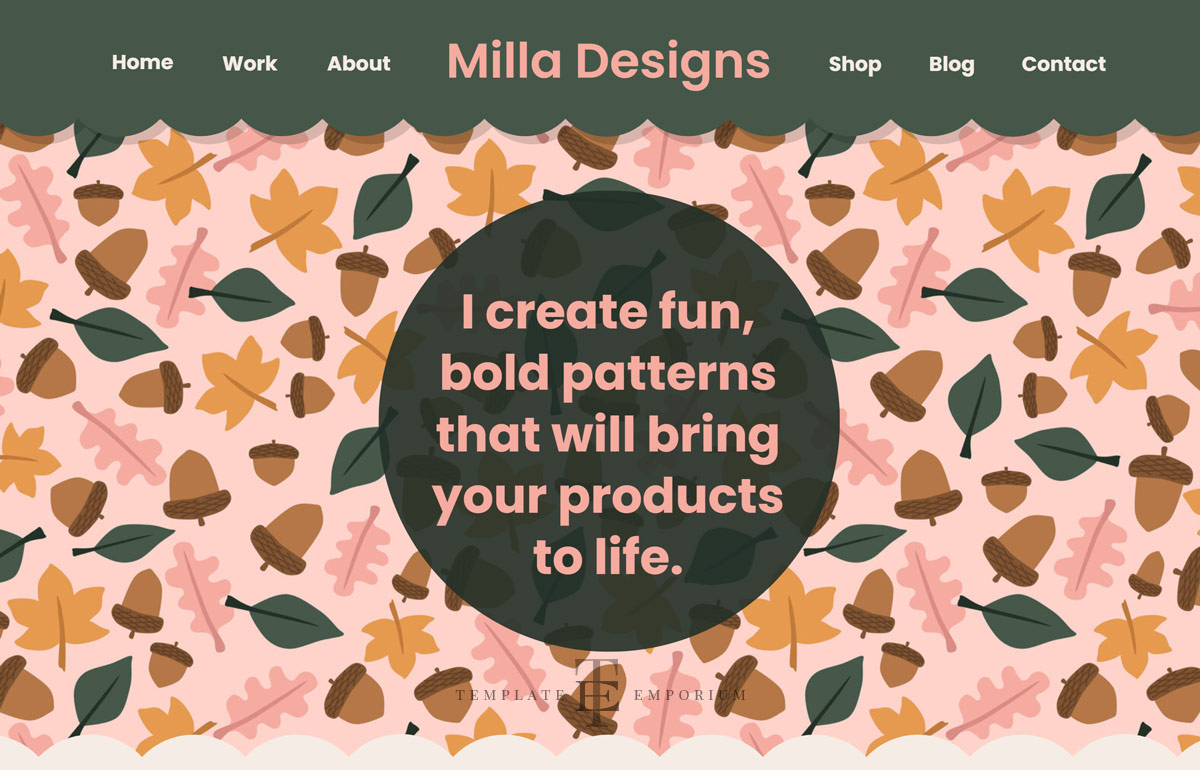 Showit Website Template for Surface Pattern Designers & Illustrators