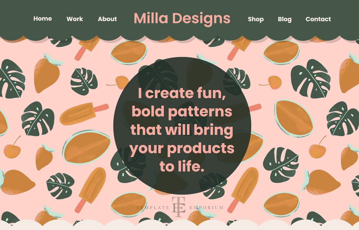 Showit Website Template for Surface Pattern Designers & Illustrators