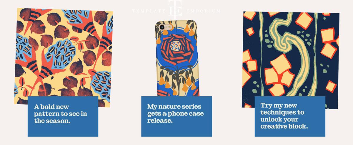 Place for your Patterns - Website Template for Surface Pattern Designers