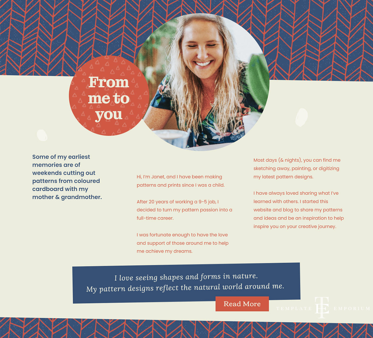 Place for your Patterns - Website Template for Surface Pattern Designers