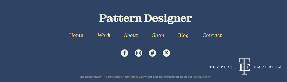 Place for your Patterns - Website Template for Surface Pattern Designers