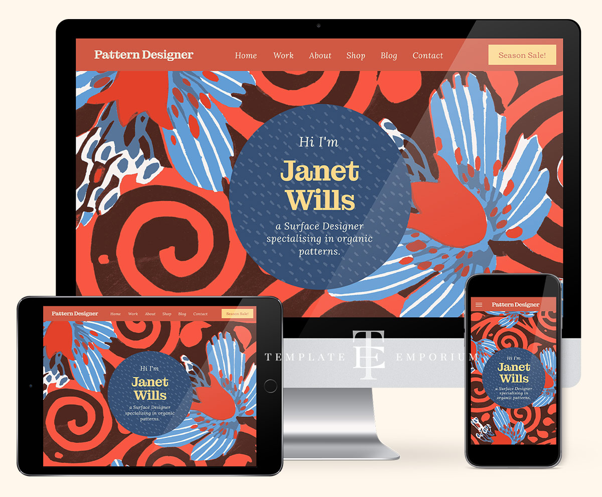 Place for your Patterns - Website Template for Surface Pattern Designers