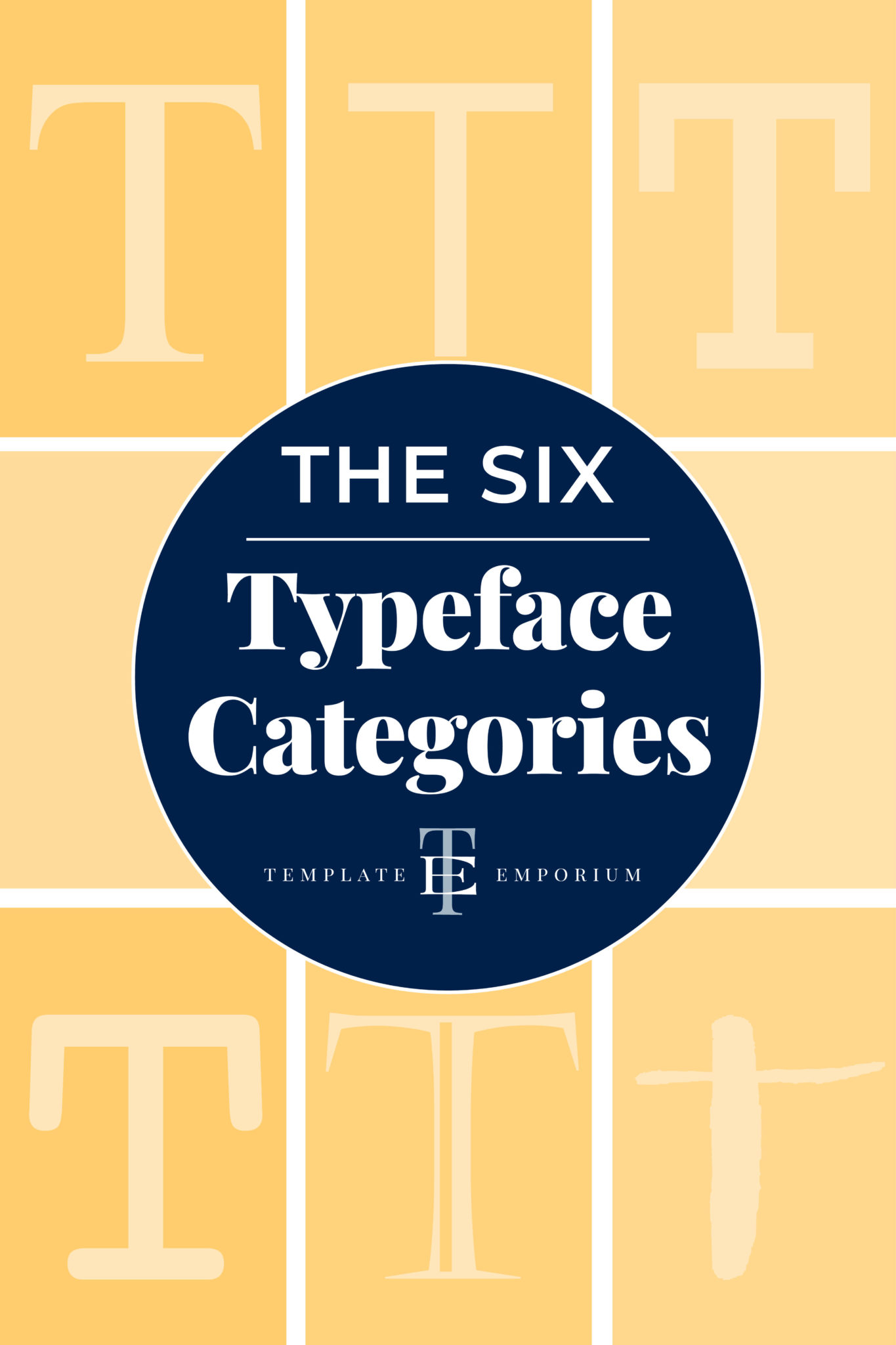 What are the different Typeface Categories?