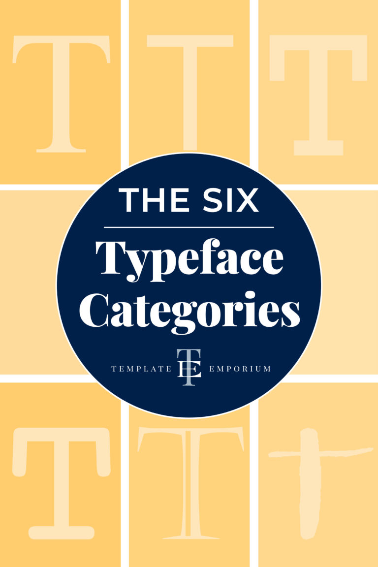 What are the different Typeface Categories?