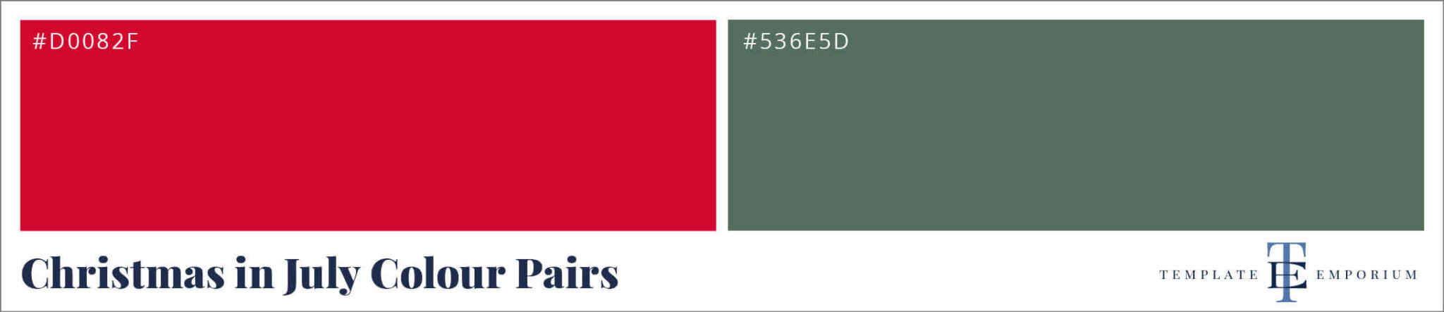 25 Christmas in July Colour Pairs