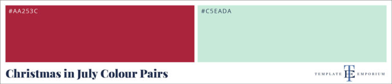 25 Christmas in July Colour Pairs