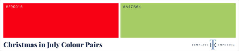 25 Christmas in July Colour Pairs