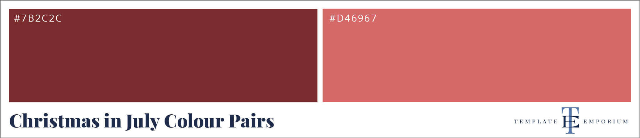 25 Christmas in July Colour Pairs