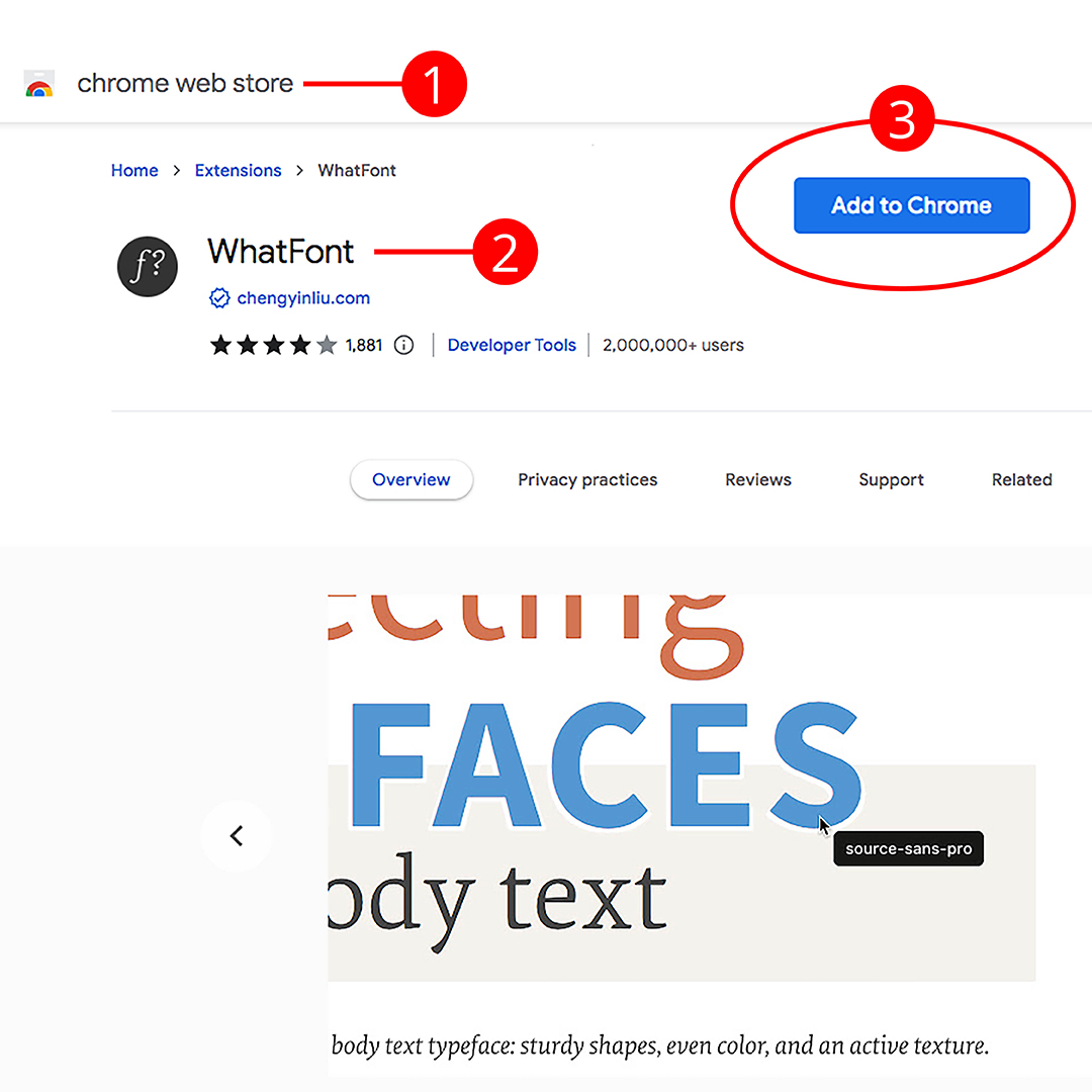 The easiest way to identify fonts on web pages